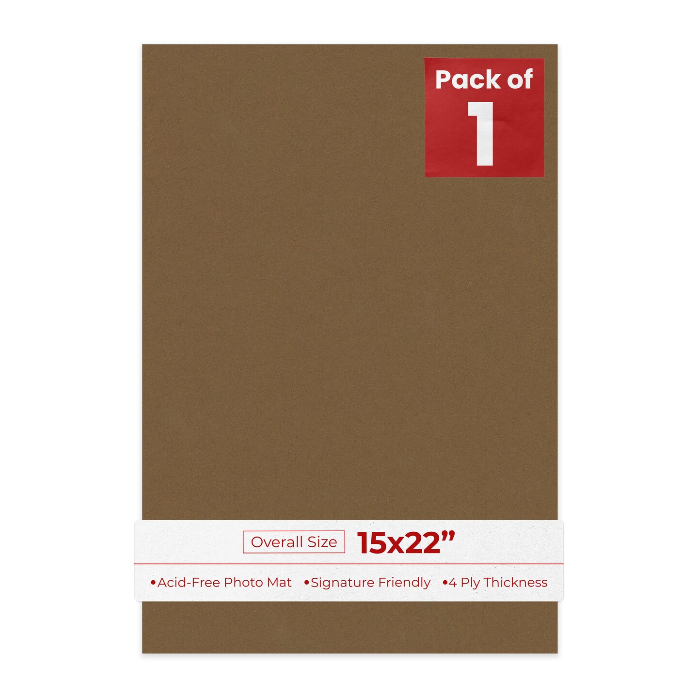 Aged Oak Brown 15x22 Uncut Mat Board - Blank Sheets, No Opening, Color ...