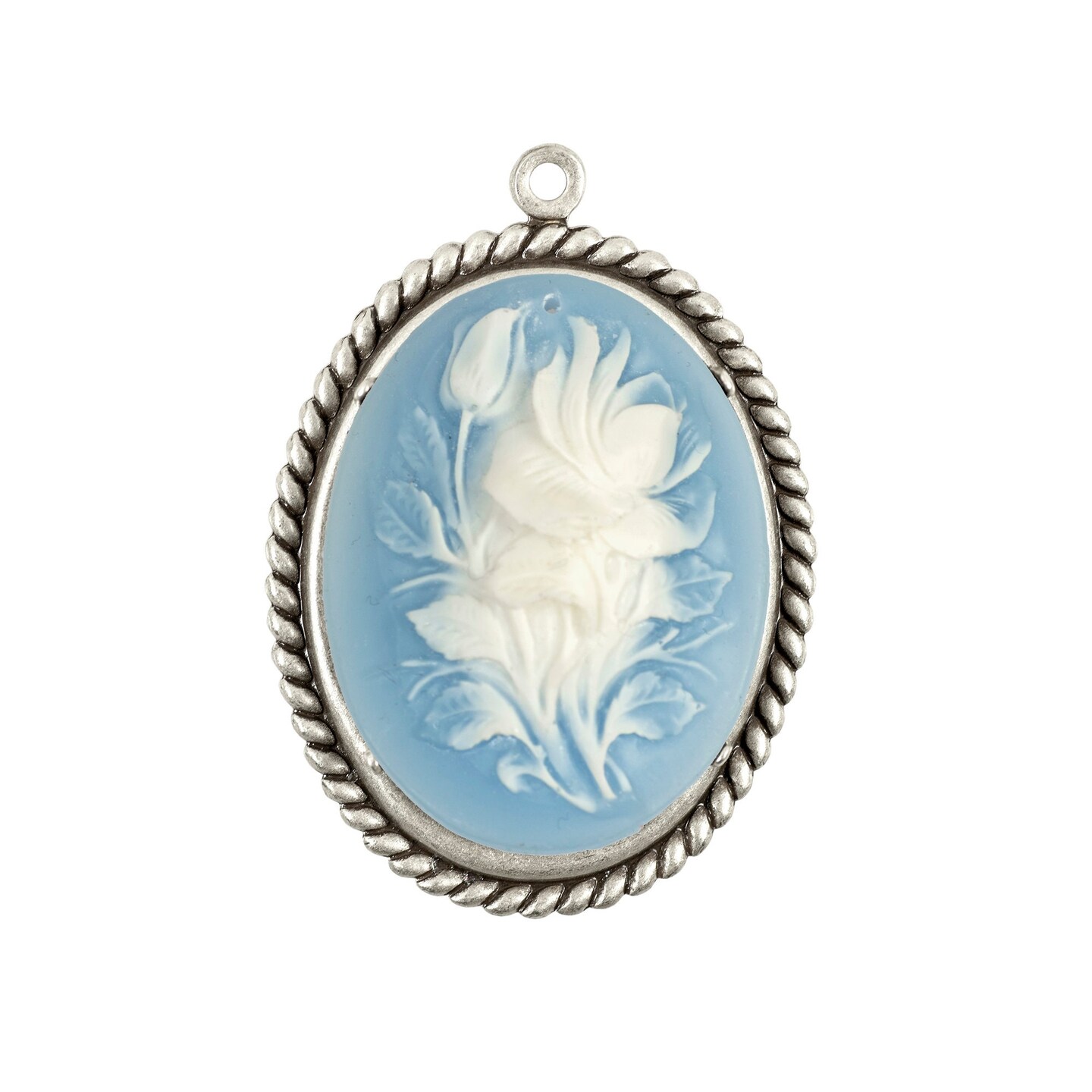Blue and White Rose Cameos 30mm x 40mm Cameos - Set of Two - XXX ...