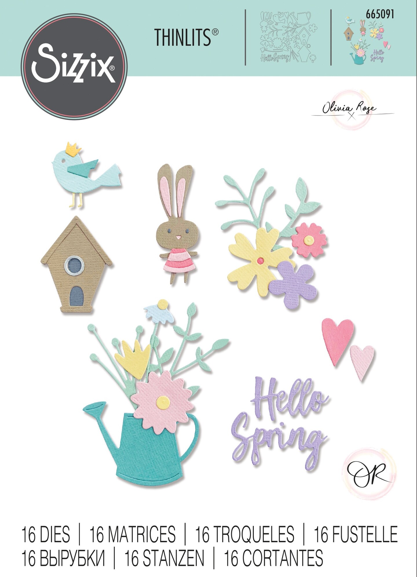 Sizzix Thinlits Dies By Olivia Rose 16/Pkg-Hello Spring | Michaels