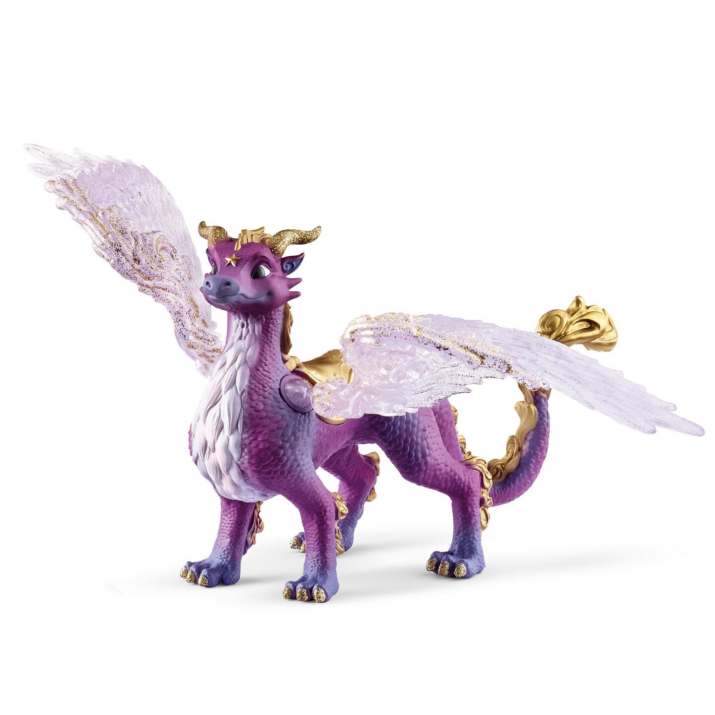 Schleich Bayala: Night Sky Dragon - Purple & Gold Figurine, Fantasy ...