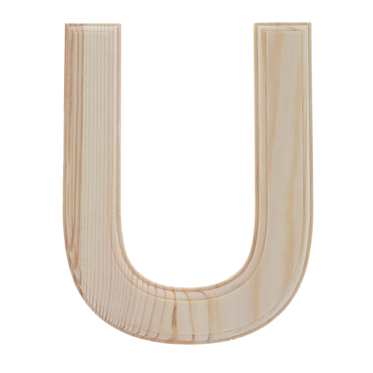 Unfinished Wooden Arial Font Letter U (6.25 Inches) | Michaels