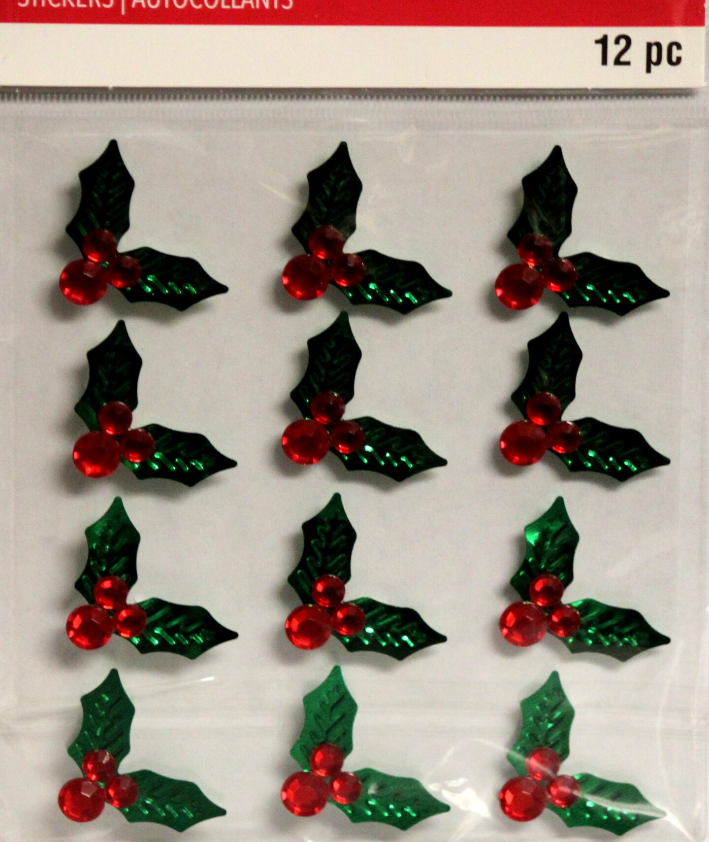 Recollections Christmas Holly Dimensional Jeweled Stickers #2 | Michaels