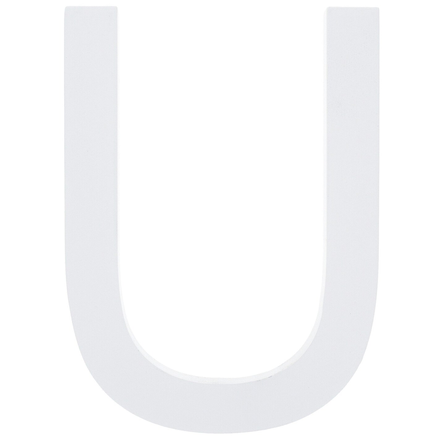 Arial Font White Painted MDF Wood Letter U (6 Inches) | Michaels