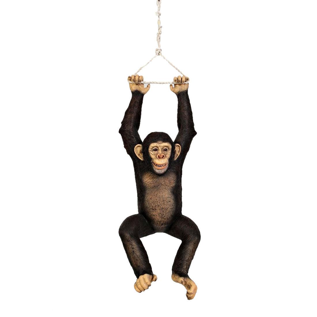 Monkey Chimpanzee Hanging On Rope Life Size Statue | Michaels