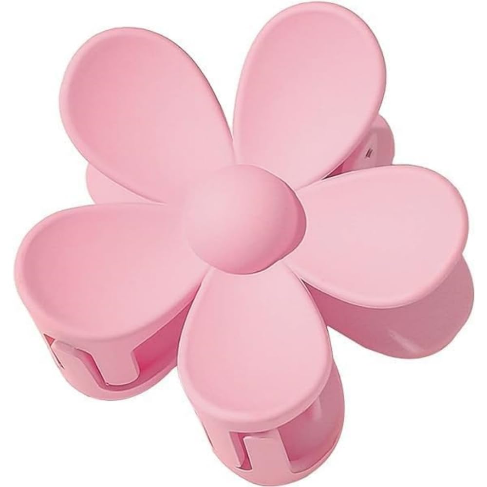 Pink Flower Hair Clips Non-slip Girls Ultra-light Hair, Matte Flower ...