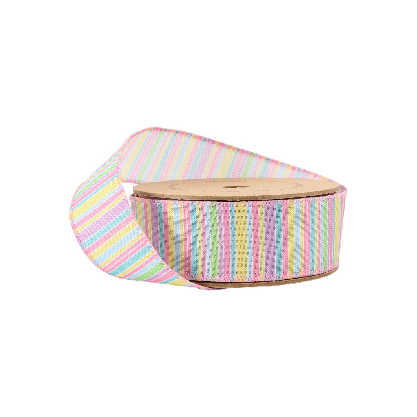 Wired Ribbon | Pastel Horizontal Stripe | 10 Yard Roll | Michaels