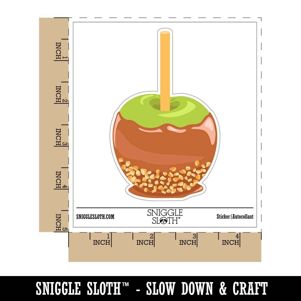 Water Bottle Sticker Set Caramel Apple Dessert Candy Food Peanuts Cute ...