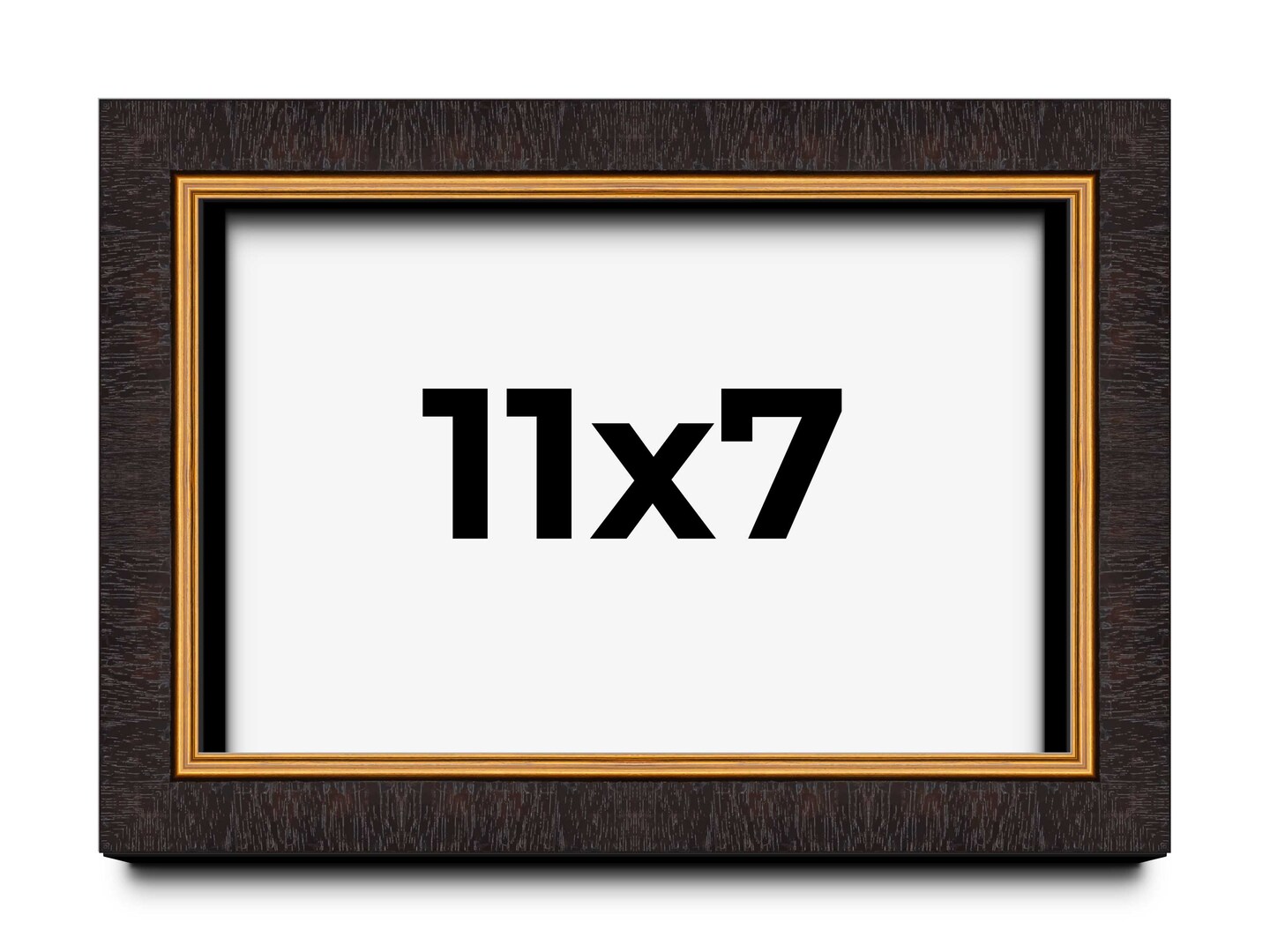Photo Size Modern Shadow Box 1" Depth Brown Frame - UV Acrylic, Backing ...