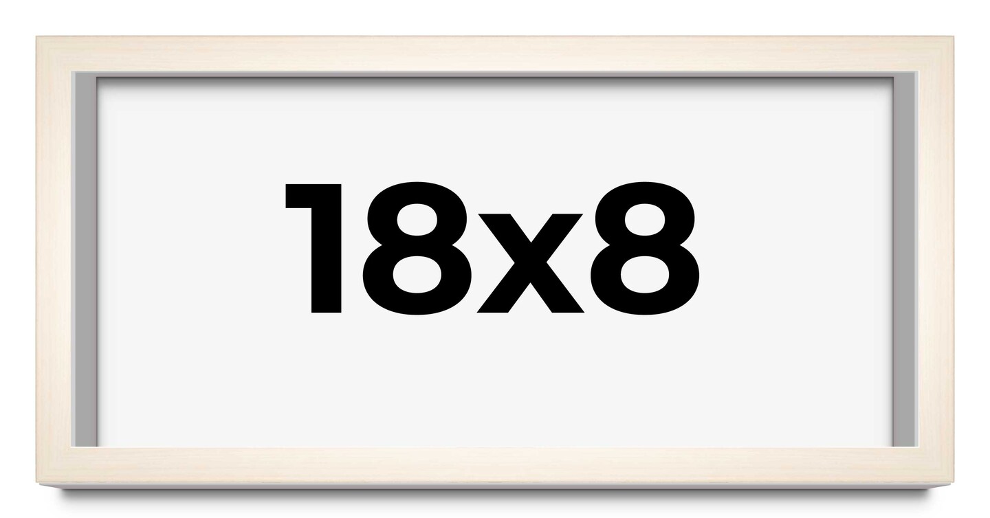 Panoramic Shadow Box 3/4" Depth White Picture Frame - UV Acrylic ...