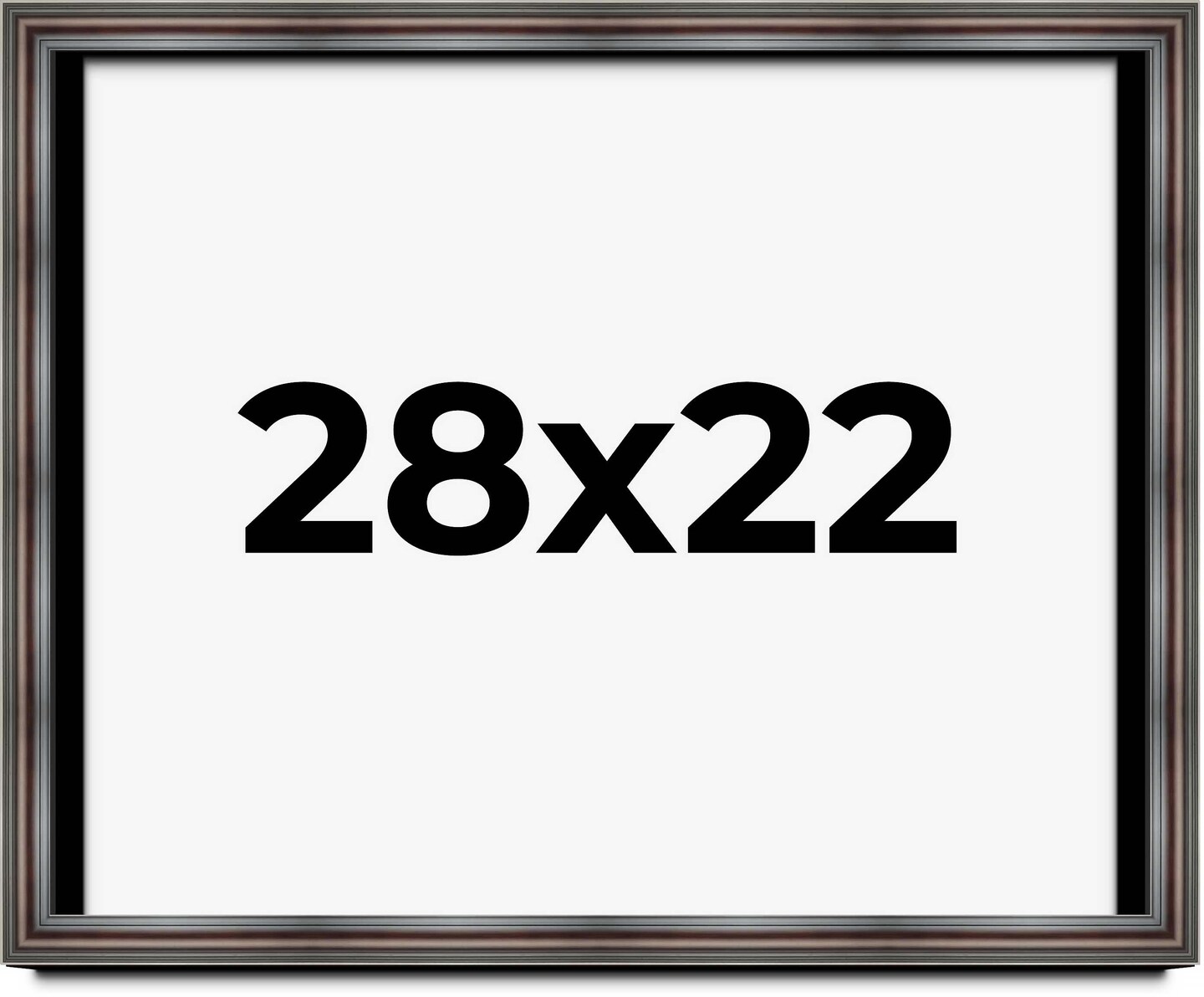 28x22 Shadow Box 1.75" Deep Brown Picture Frame - UV Acrylic, Foam ...