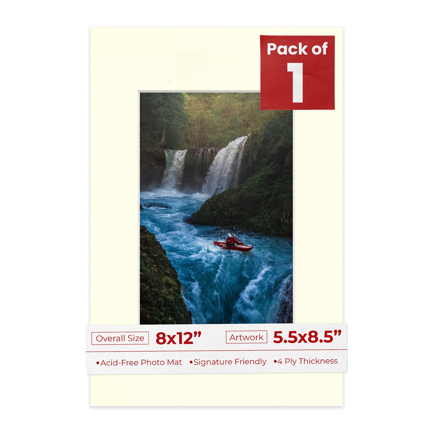 Cream Linen Mat Board for 8x12 Frames - Fits 5.5x8.5 Photos, Color ...
