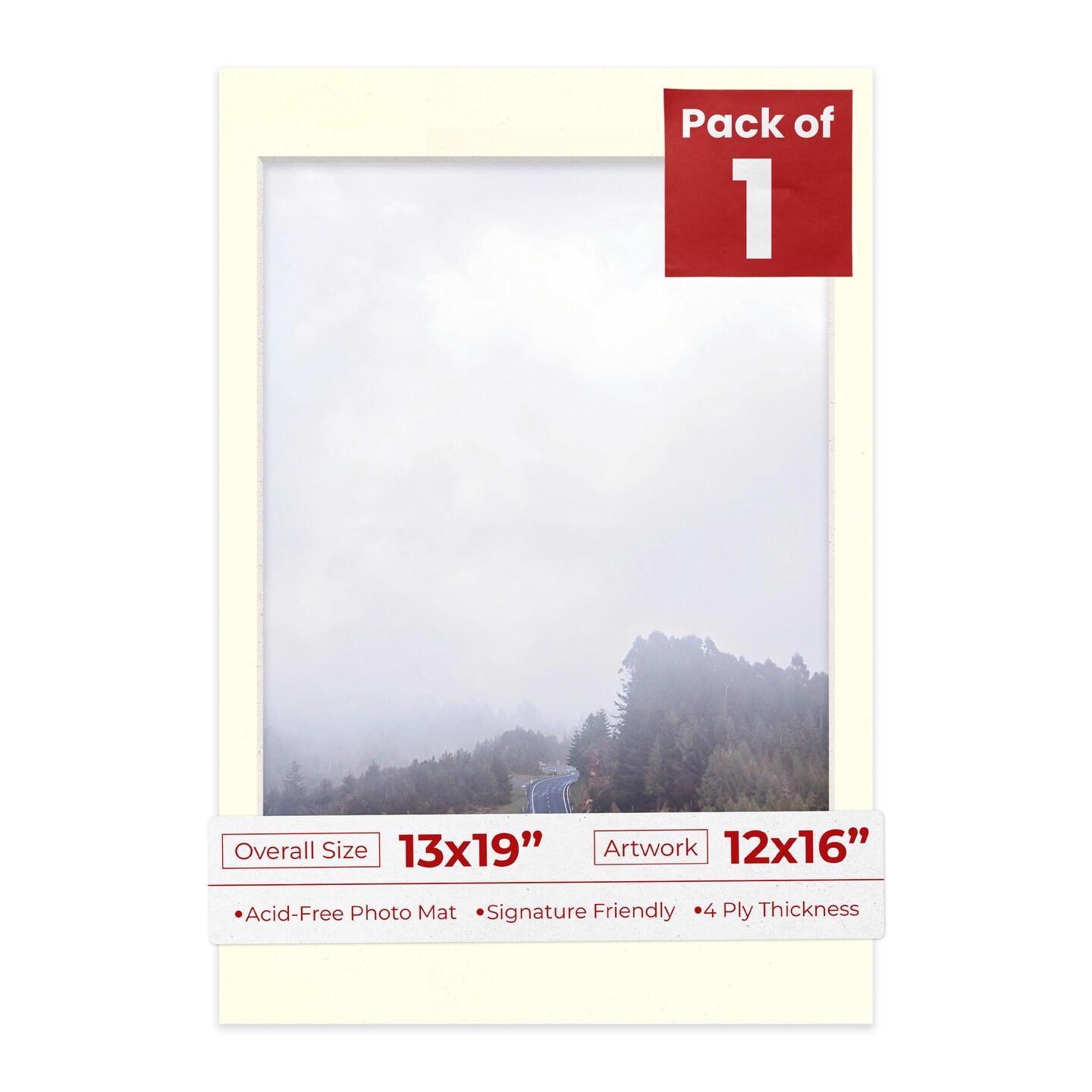 Cream Linen Mat Board for 13x19 Frames - Fits 12x16 Photos, Color ...