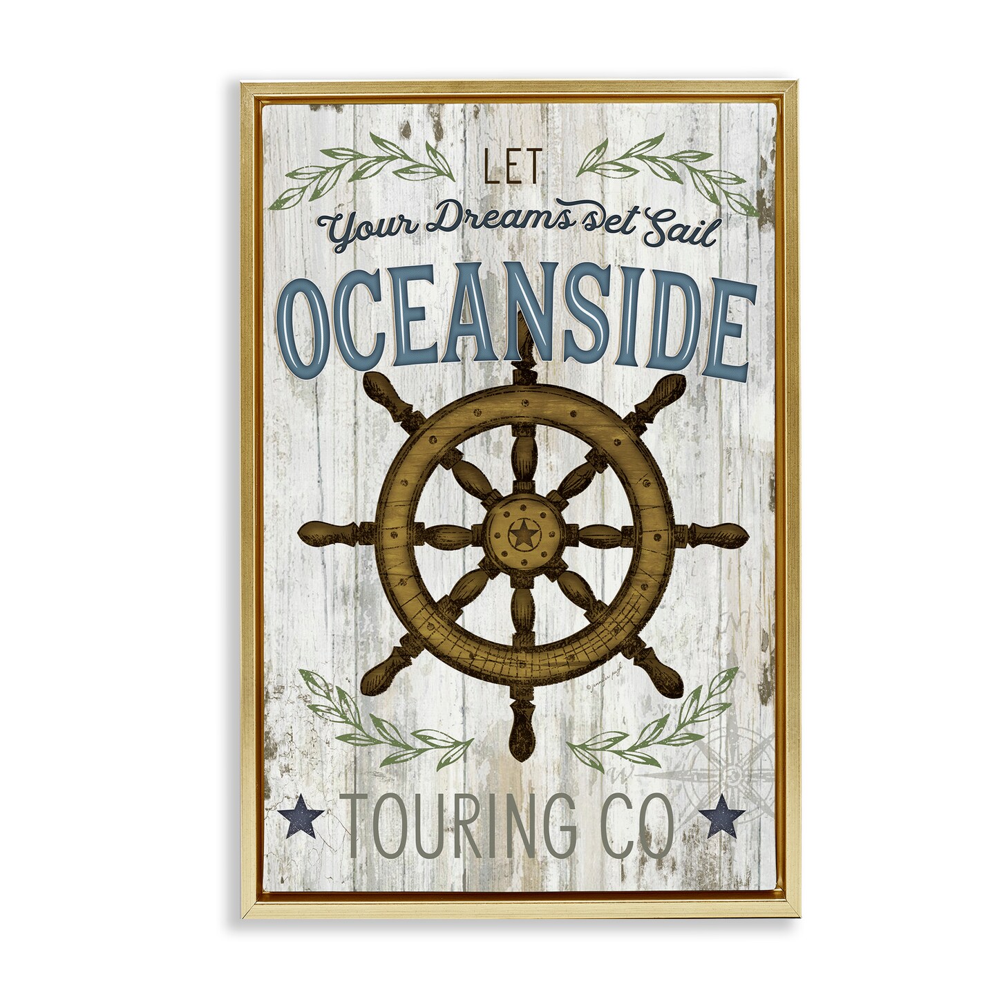 Stupell Industries Inspiring Maritime Helm Floating Frame By Jennifer ...