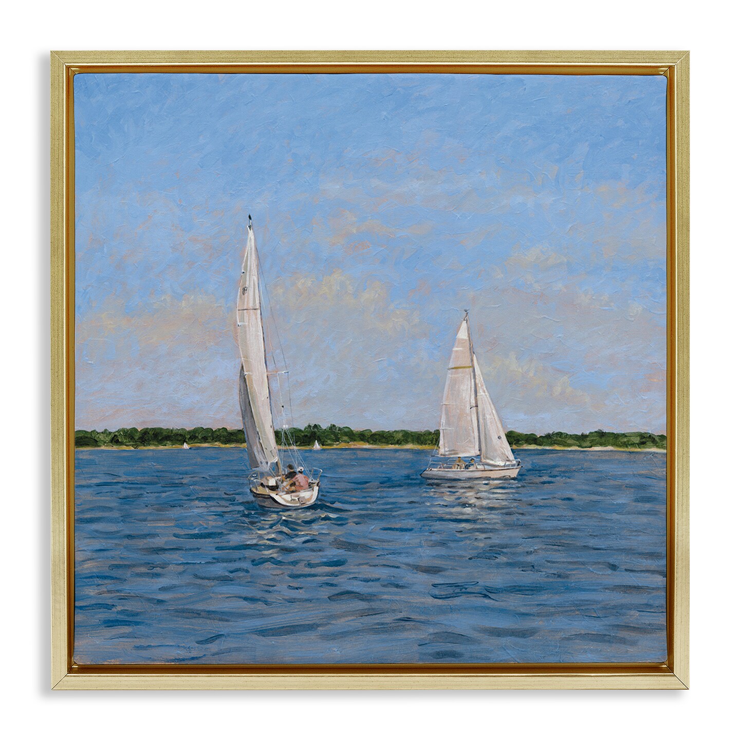 Stupell Industries Twin Summer Sailing Boats Floating Frame By Tim ...