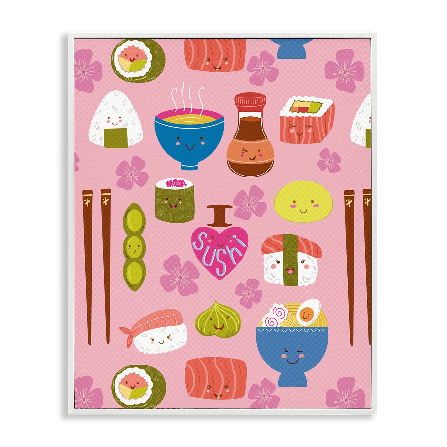 Stupell Industries Kawaii Sushi Treats Framed Giclee By Jo Reid | Michaels