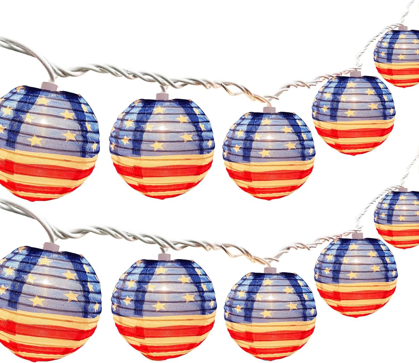 8.5FT American Flag Lantern String Lights | Michaels