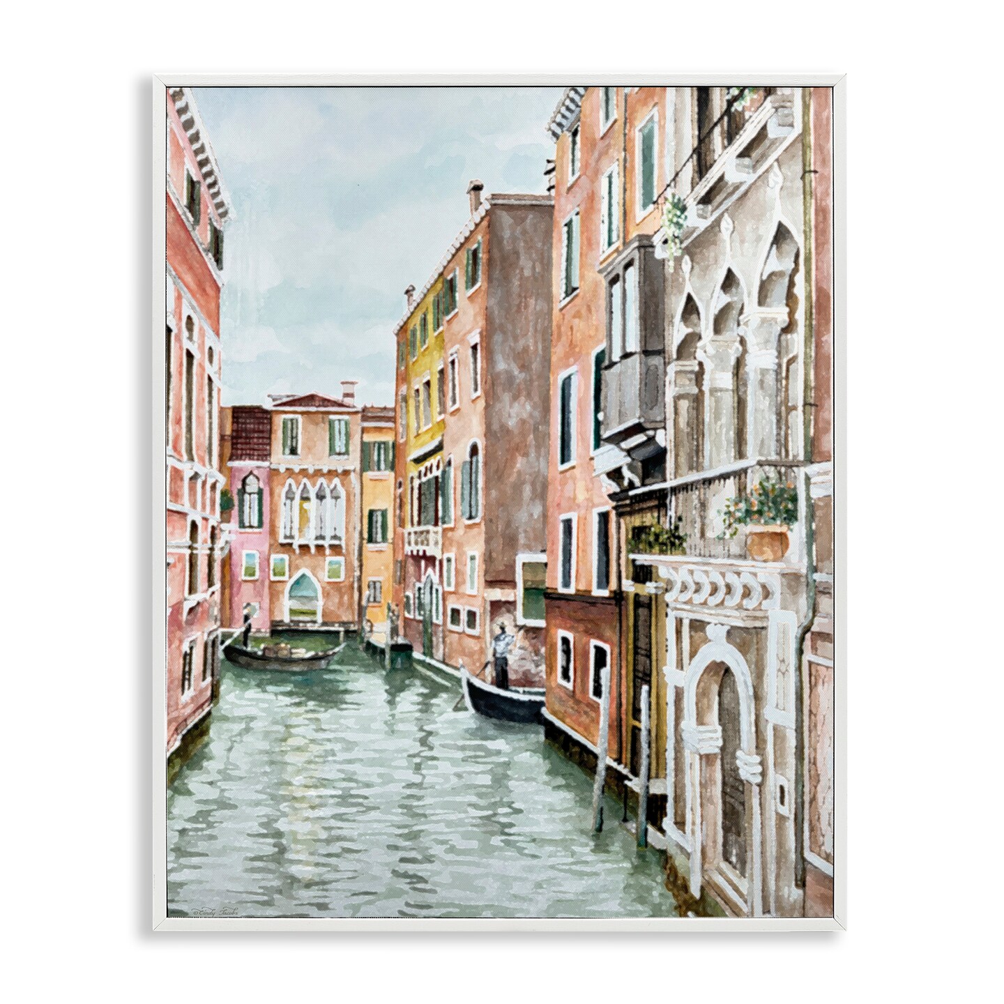 Stupell Industries Town Architecture Canal Framed Giclee By Cindy ...