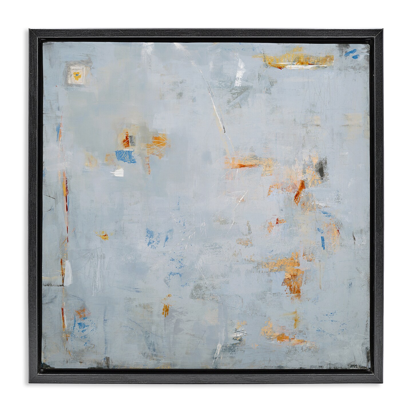 Stupell Industries Abstract Grey & Accents Floating Frame Design by ...