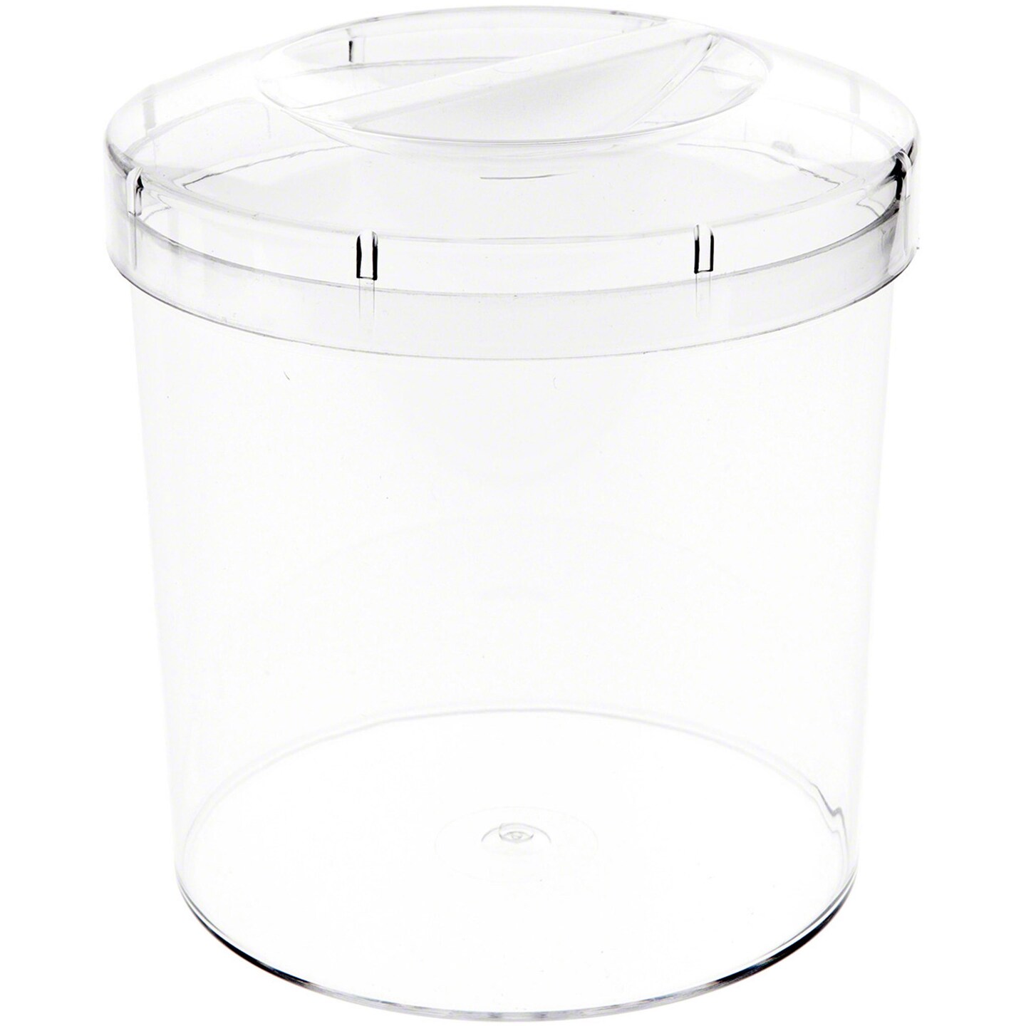 Pioneer Plastics 269C Clear Round Plastic Container with Pinch Style ...