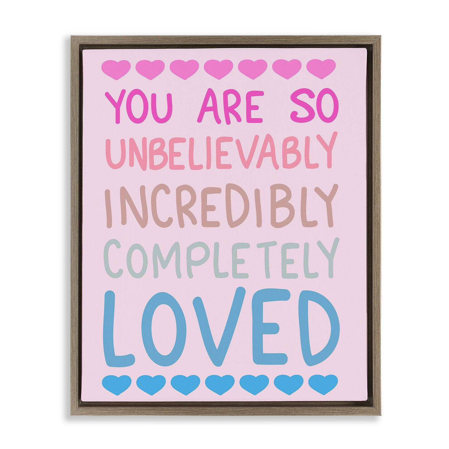 Stupell Industries Incredibly Loved with Hearts Floating Frame Design ...