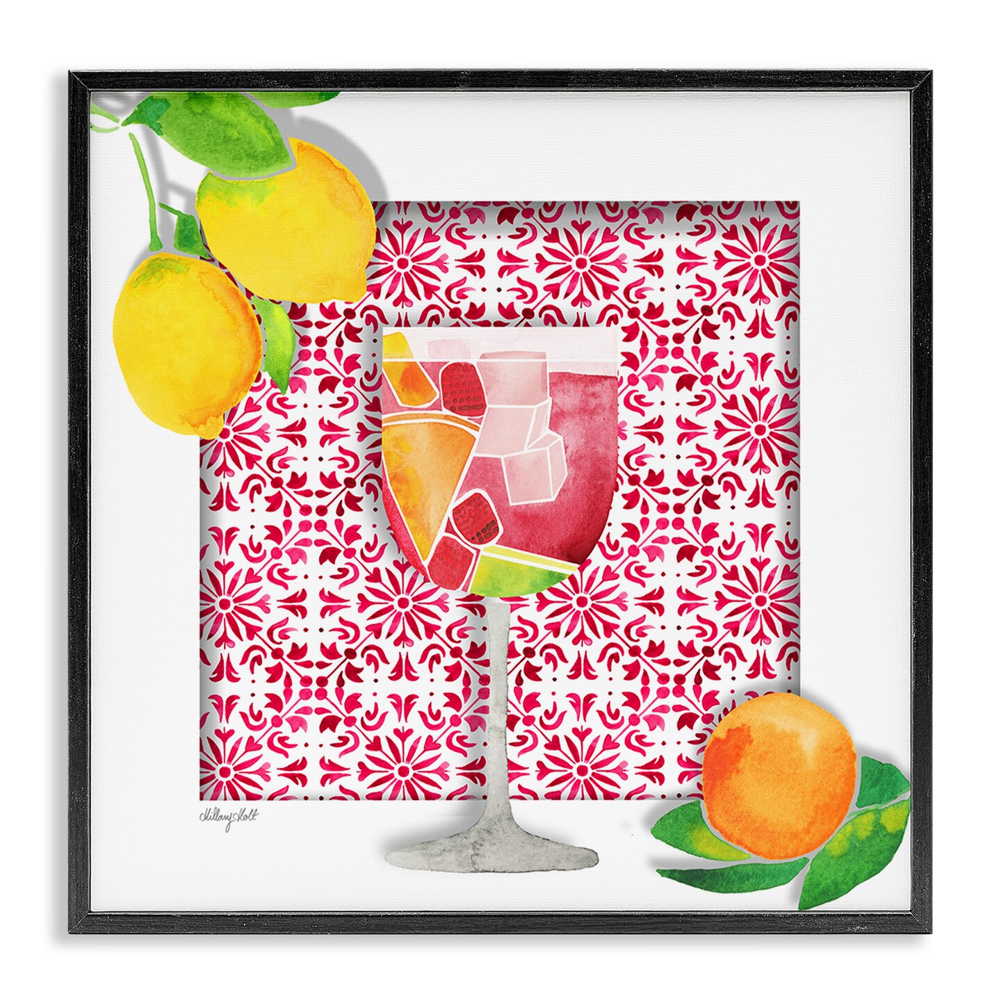 Stupell Industries Fruity Sangria Drink Framed Giclee Design by Hillary ...