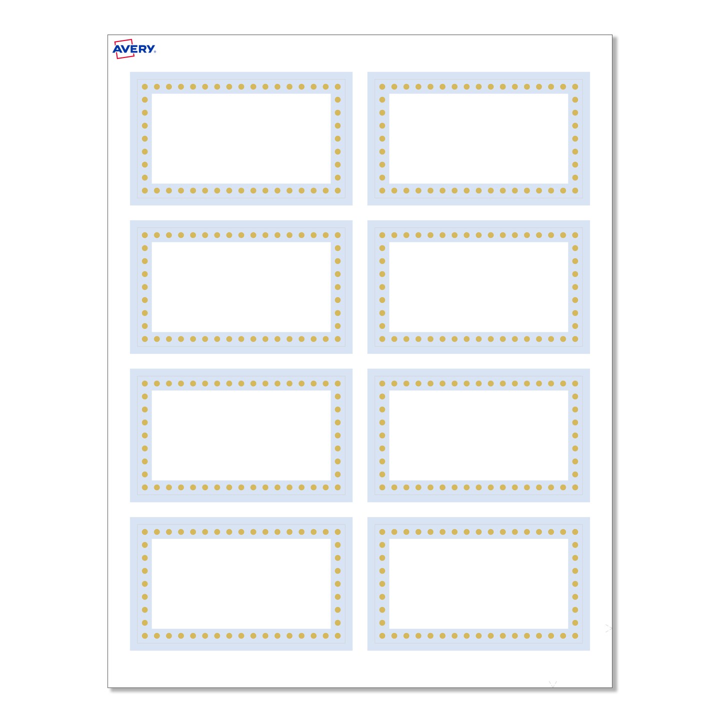 Avery® Printable Rectangle Cards with Sure Feed® Technology, Blue ...