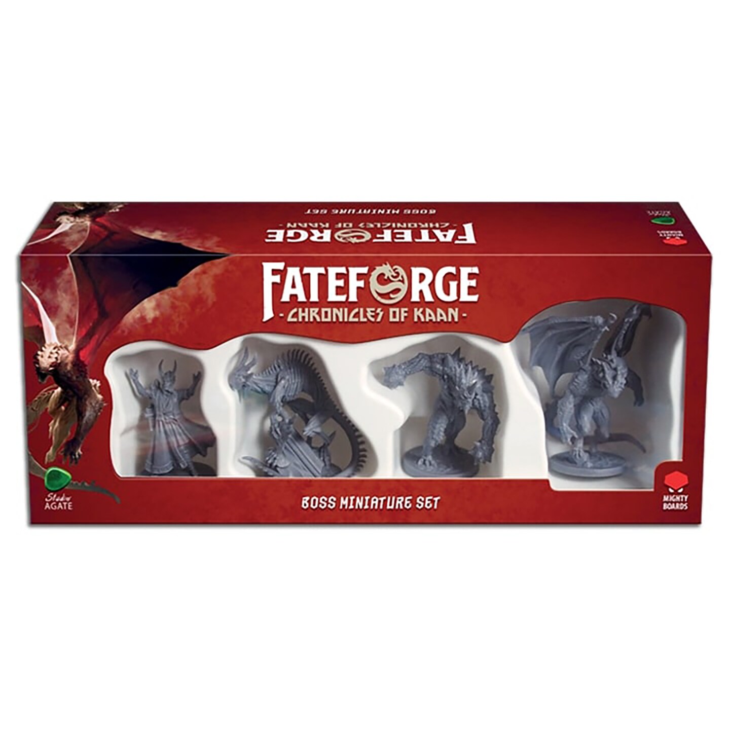Mighty Boards: Fateforge Chronicles of Kaan: Boss Miniatures Set - 4 Unpainted Figures, Board ...