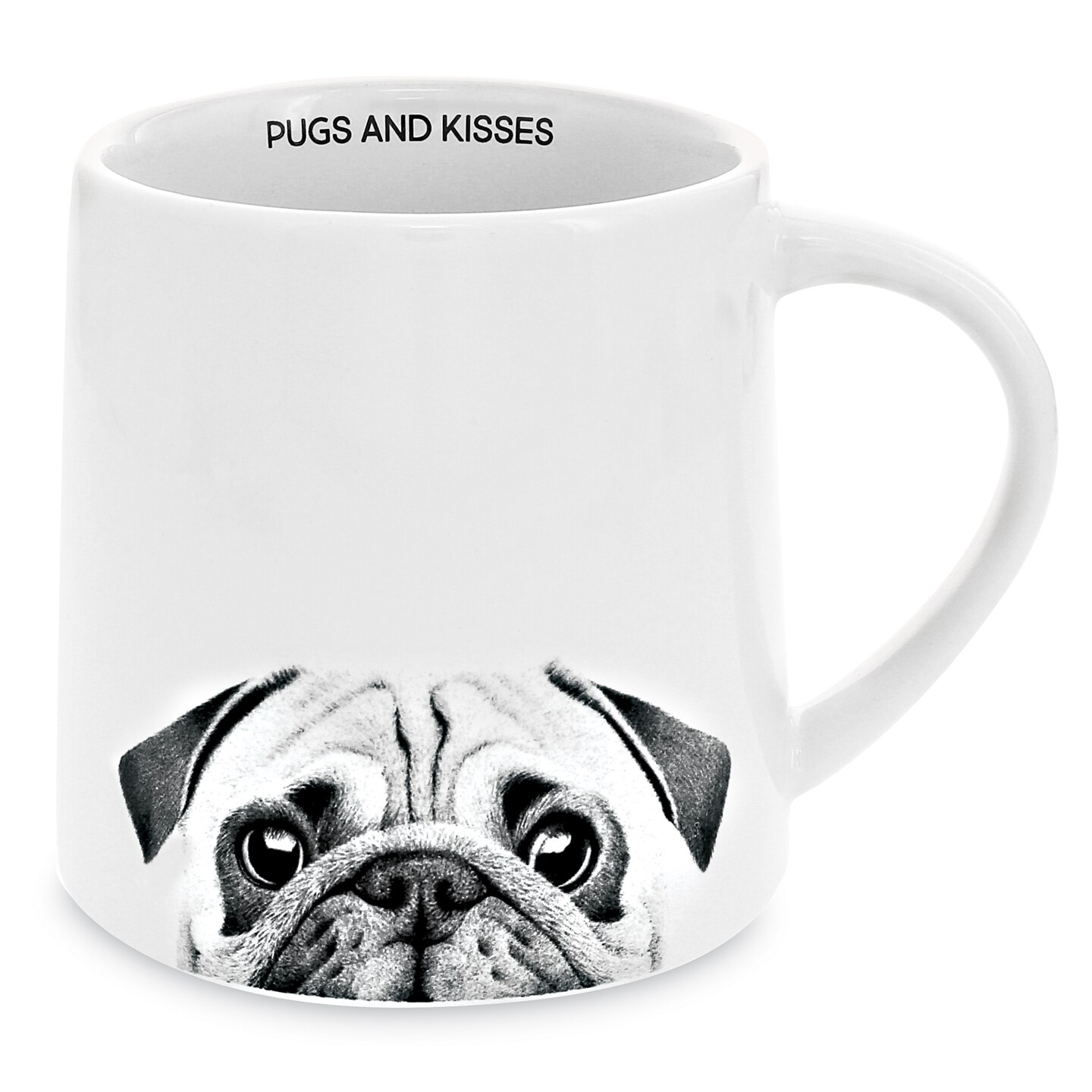 Collections Etc Adorable Pugs and Kisses Stoneware 17 oz. Mug | Michaels
