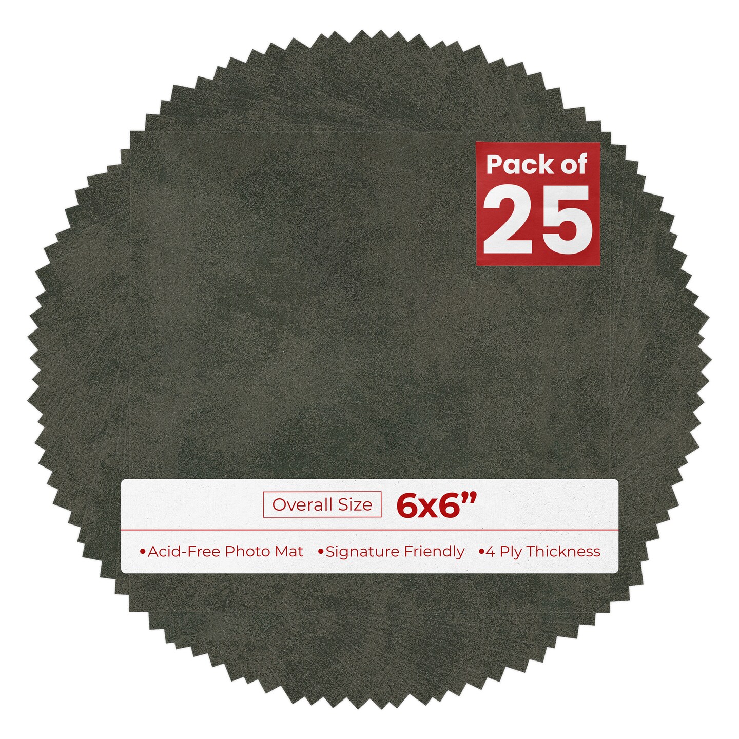 Earthen Gray 6x6 Uncut Mat Board - Blank Sheets, No Opening, Color ...