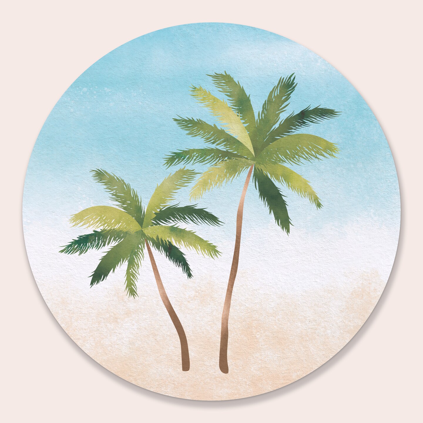 Big Dot of Happiness 25 Ct Palm Tree Beach Drink Coasters, 4-Inch ...