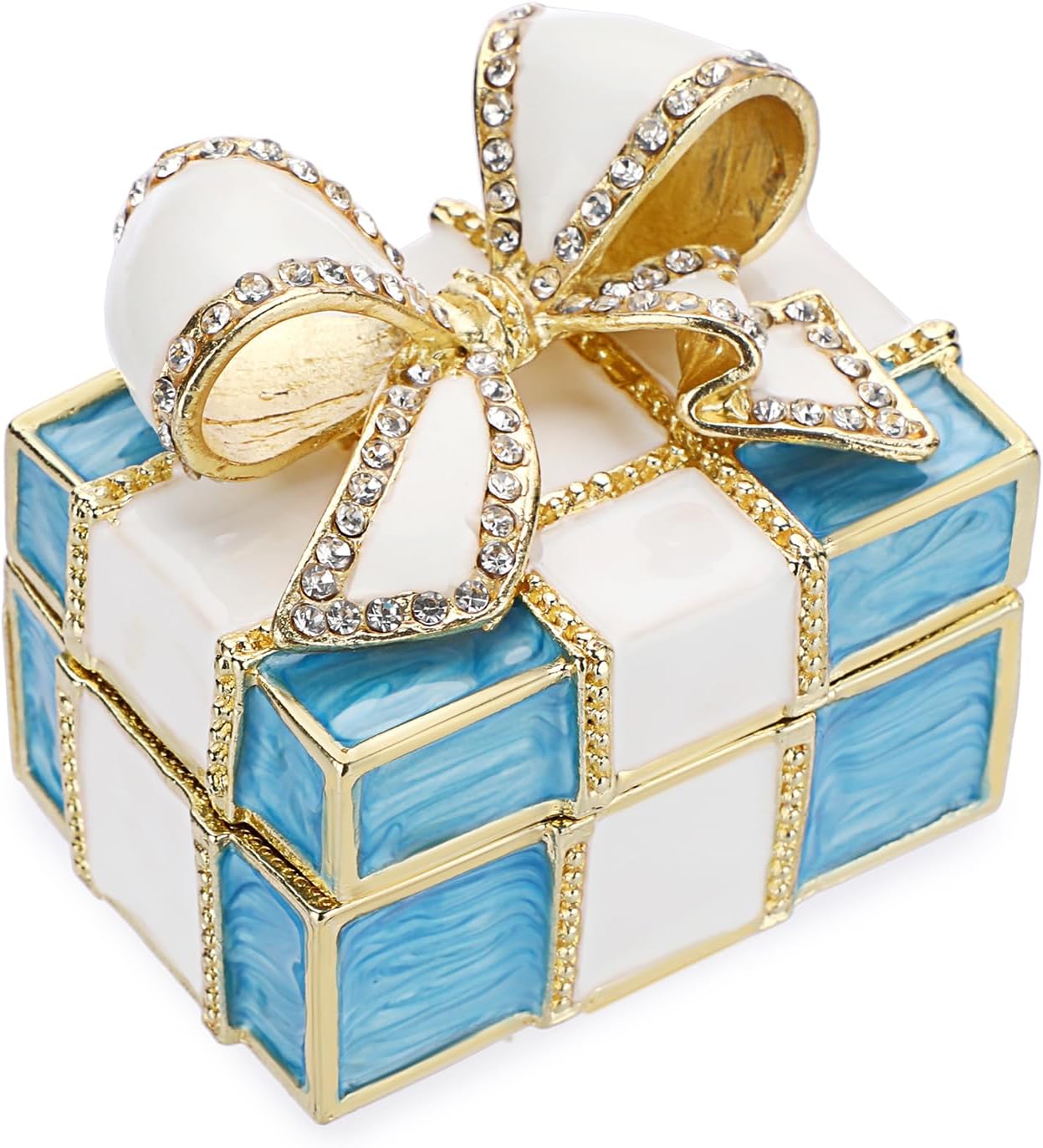 Mini Trinket Box, Bow-knot Gift Box Style Keepsake Box Vintage Metal ...