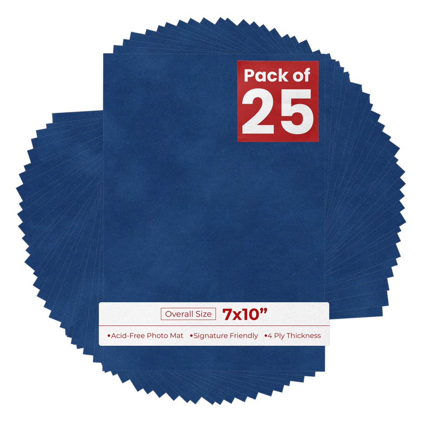Brooke Blue Suede 7x10 Uncut Mat Board - Blank Sheets, No Opening ...
