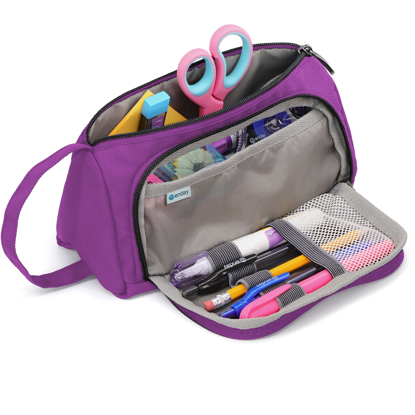 Enday Big Capacity Pencil Case, 3 Compartments Pencil Bags with Zipper | Michaels