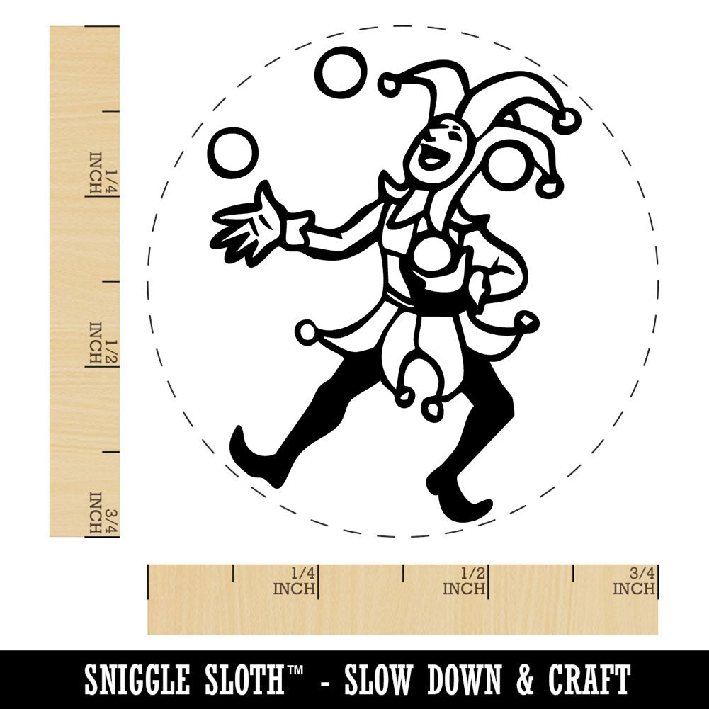 Medieval Jester Joker Juggler Entertainer Self-Inking Rubber Stamp ...