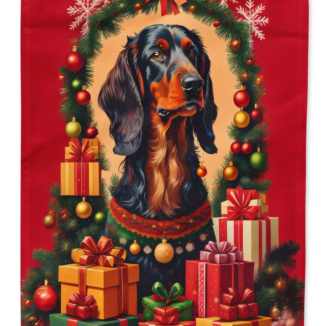 Edge Collections - 28" X 40" - Multicolor - Gordon Setter Holiday ...
