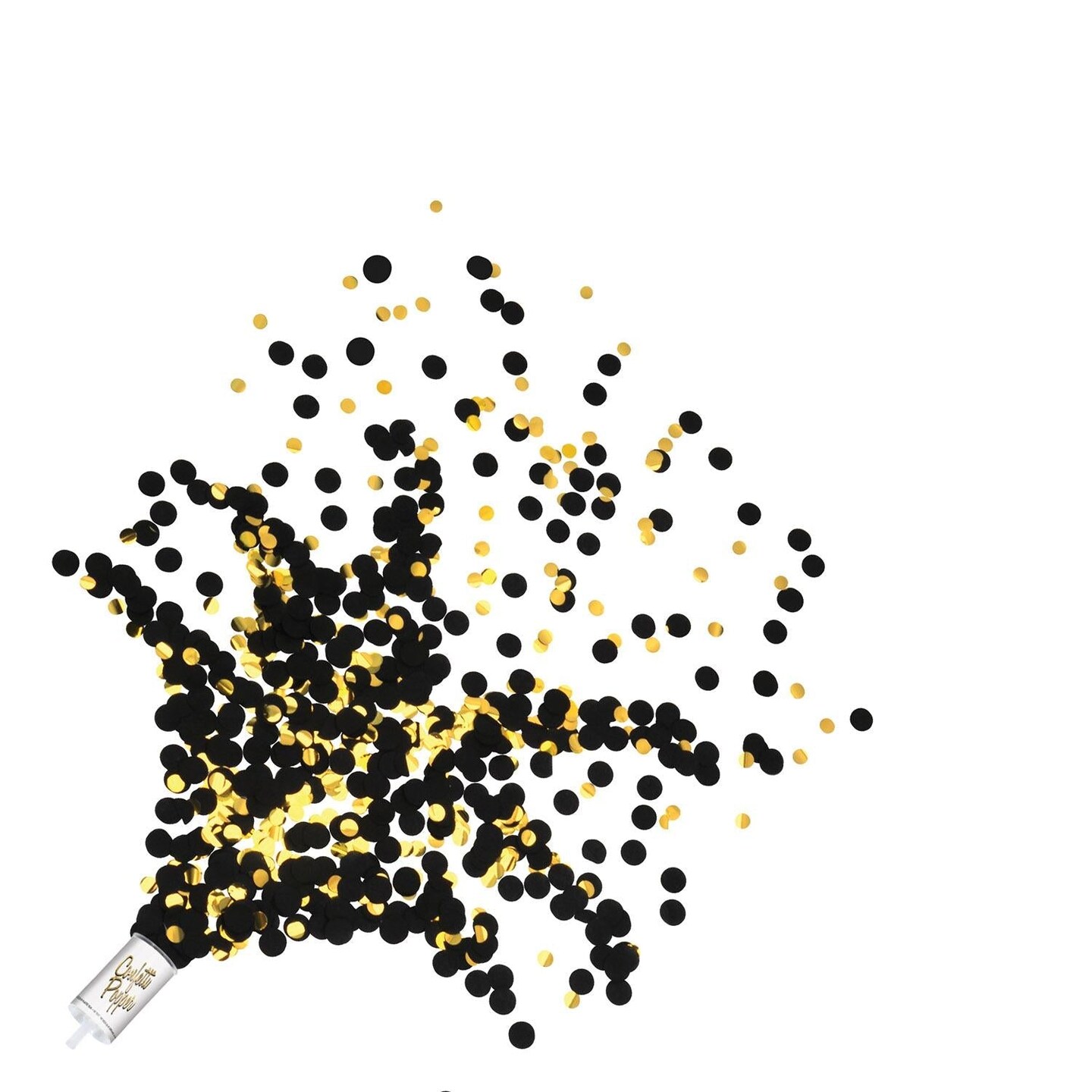 Push Up Confetti Party Poppers - black/gold - Bulk 96 Pack | Michaels