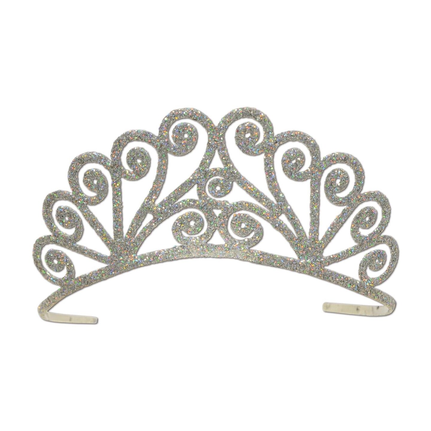 6 Pack Beistle Glittered Metal Princess Tiara - Silver | Michaels