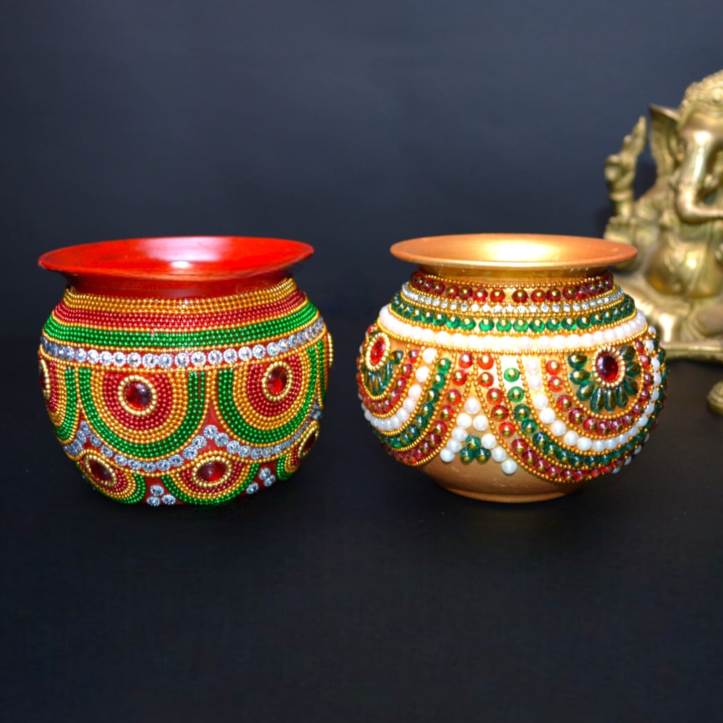 Decorative Kalash for Pooja Handmade Mild Steel Puja Kalash Festival ...