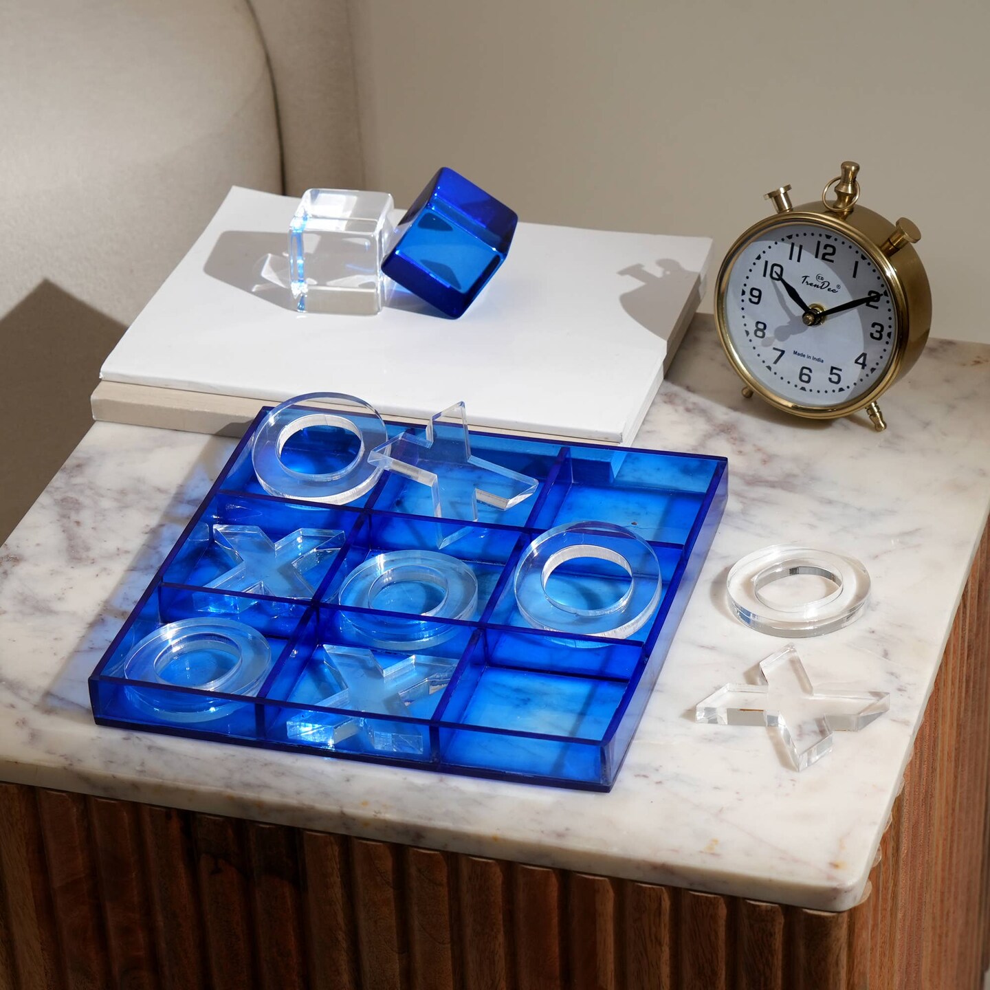 Acrylic Blue Tik Tack Toe Game Set | Michaels