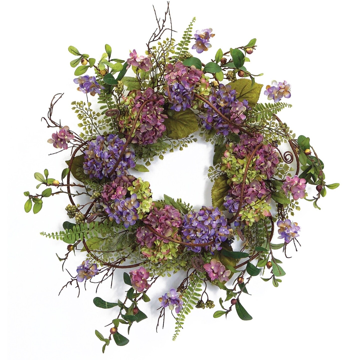 Melrose Hydrangea Twig Spring Floral Wreath, 22-Inch | Michaels