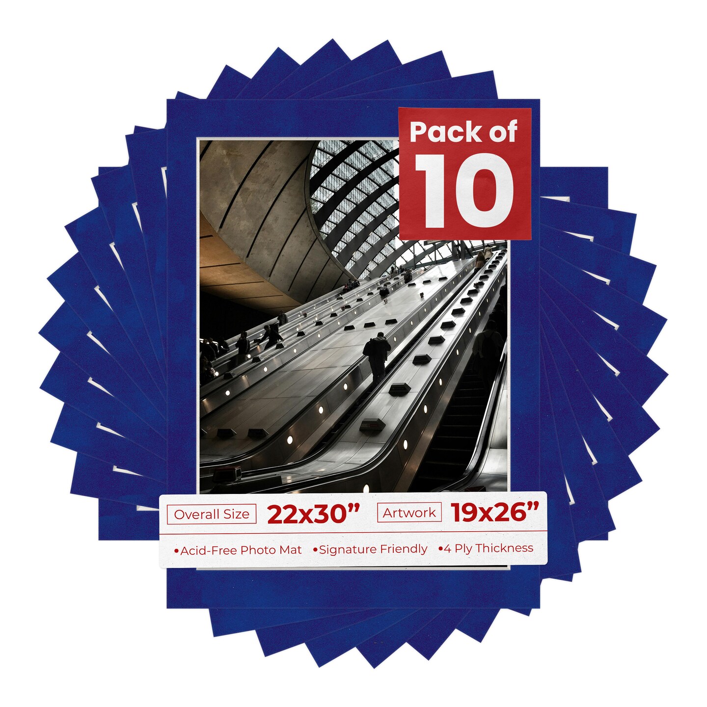 Royal Blue Suede Mat Board for 22x30 Frames - Fits 19x26 Photos, Color ...