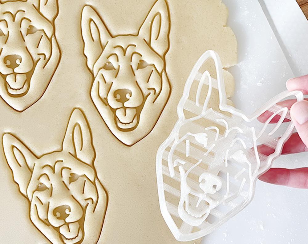 German Shepherd Cookie Cutter, Dog Face Cutter, Fondant Cutter with ...
