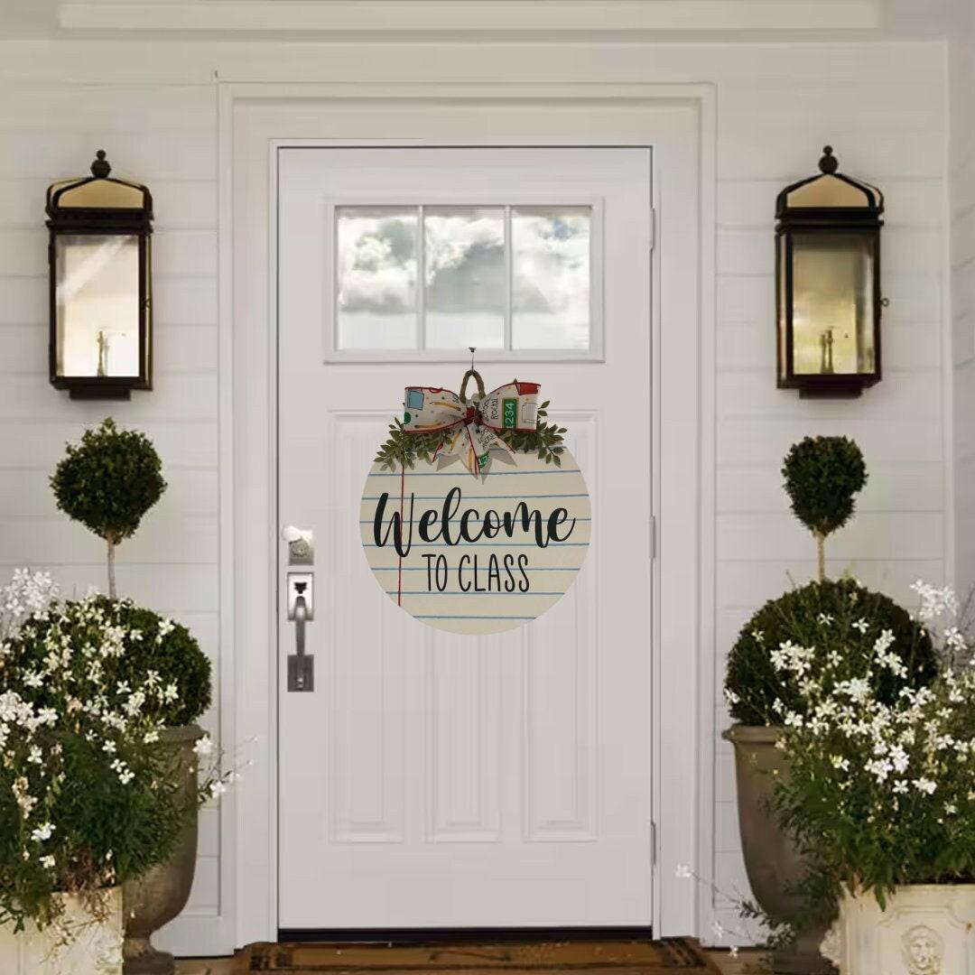Gift for Teacher Classroom Door Sign Welcome to Class Door Hanger ...