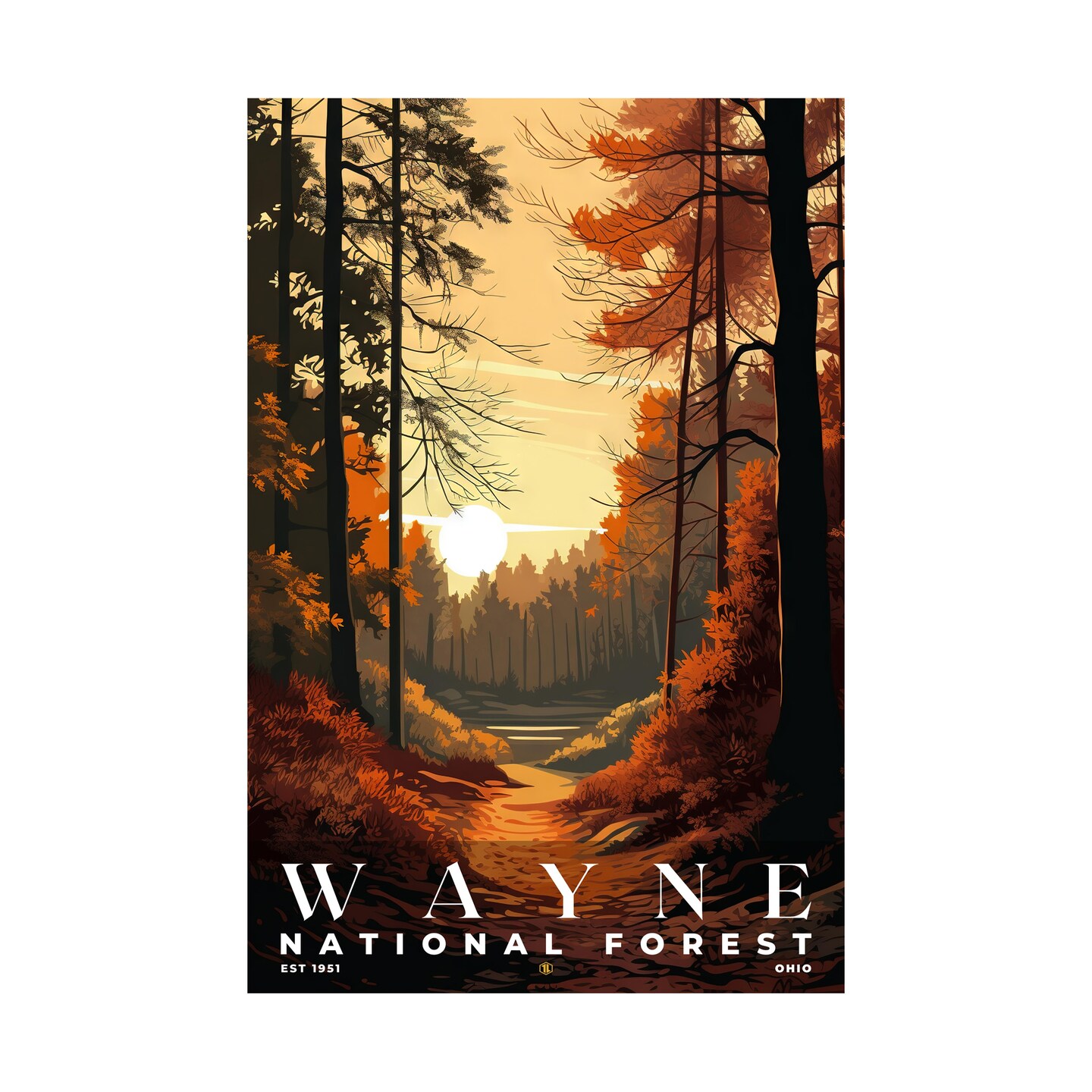 Wayne National Forest Poster, Travel Art, Office Poster, Home Decor ...
