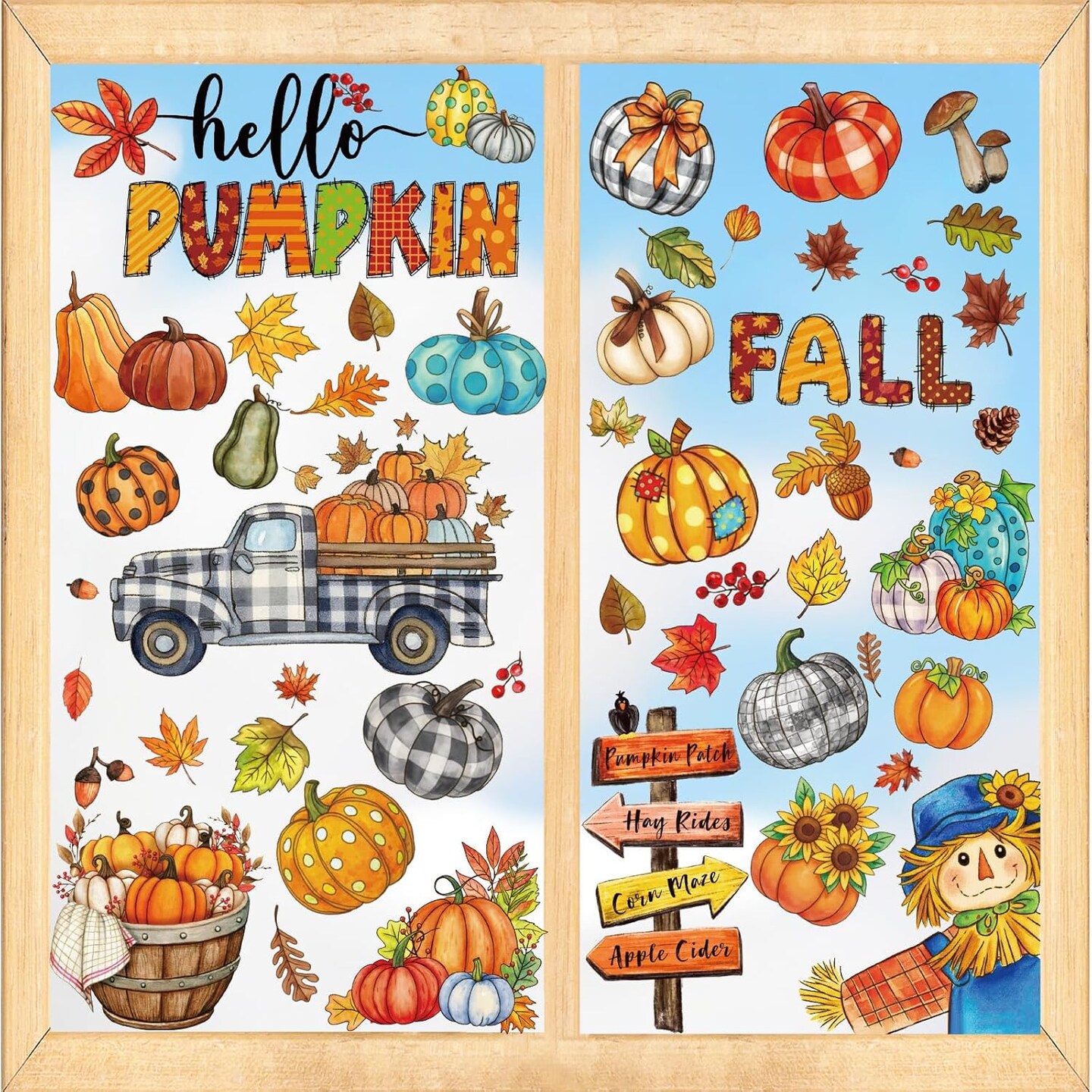 118 PCS Fall Window Clings (Multicolor) | Michaels