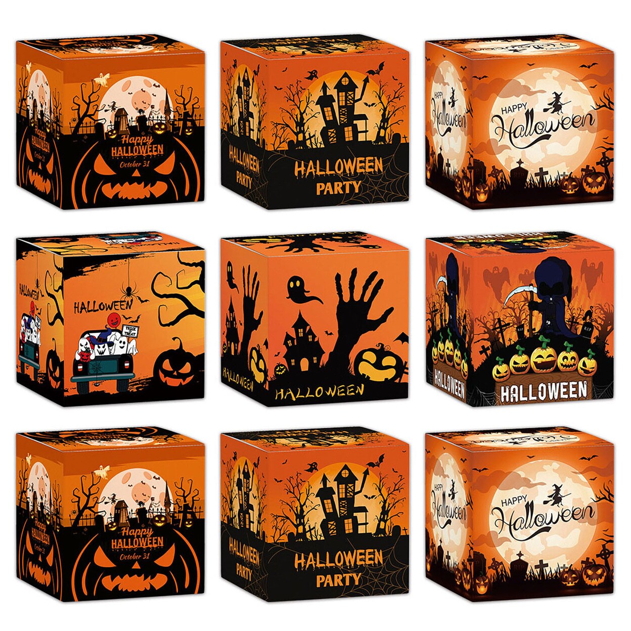 Halloween Candy Box Trick Or Treat Boxes For Kids Halloween Cookies ...