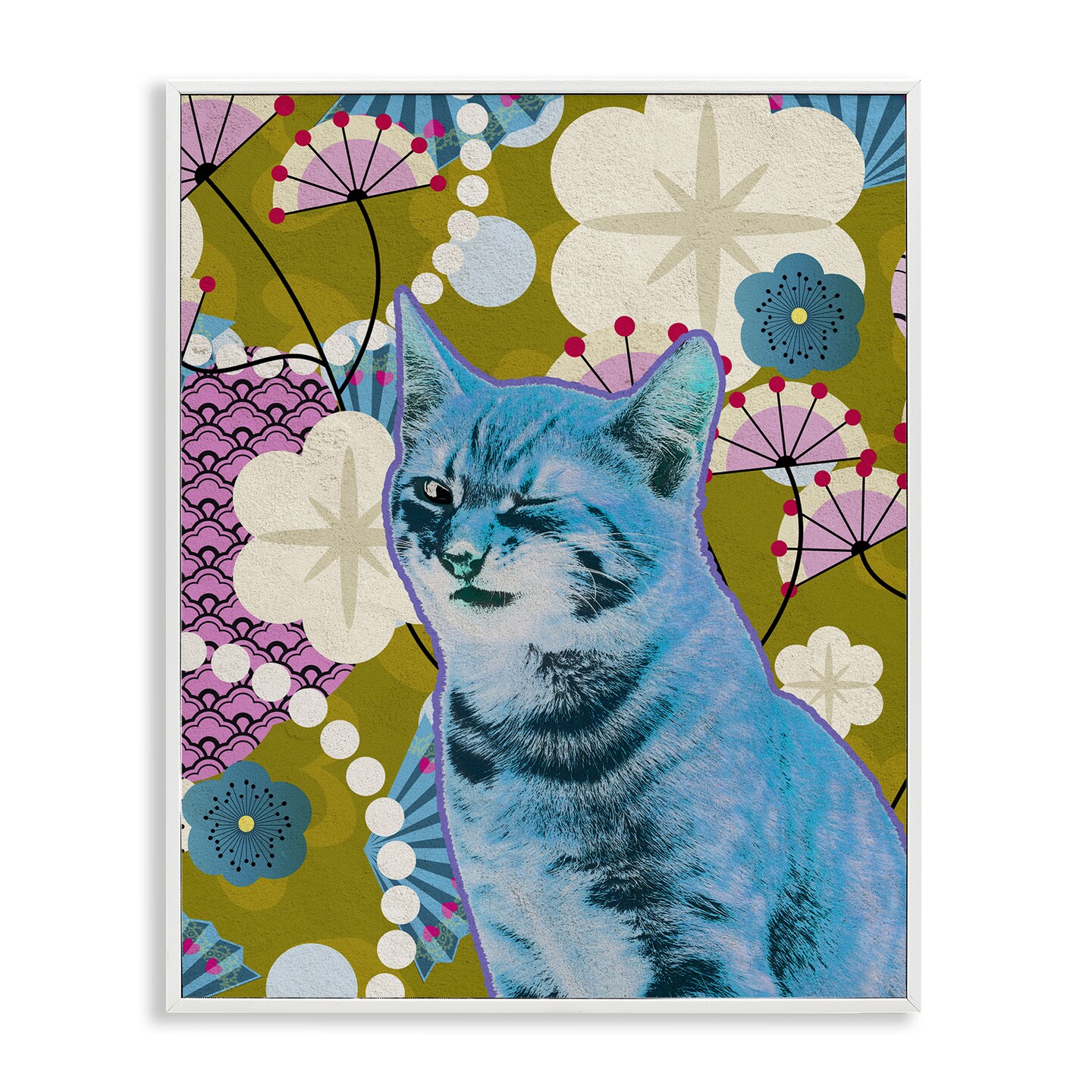 Stupell Industries Pop Style Wow Kitty Framed Giclee By BigBadMullet ...