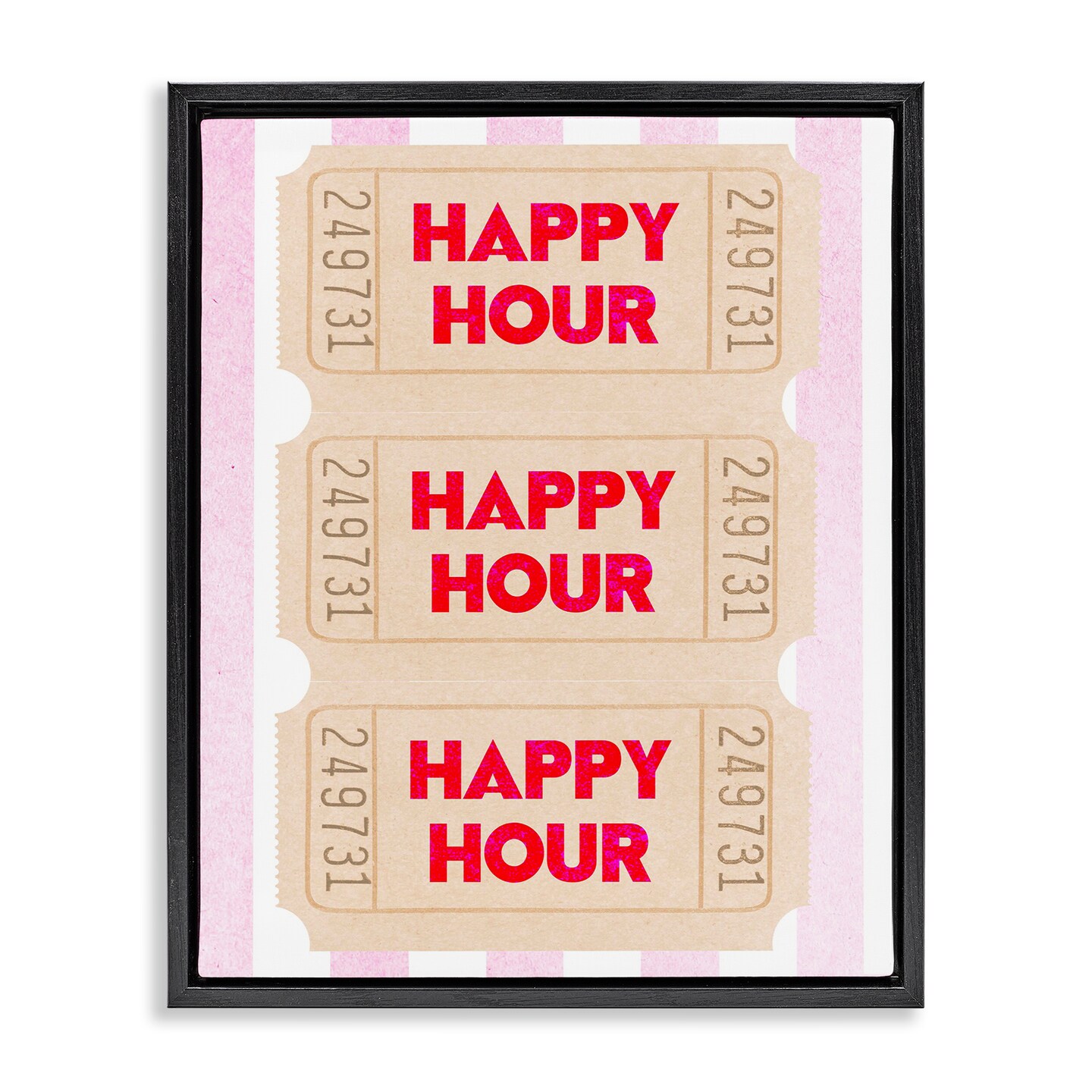 Stupell Industries Happy Hour Ticket Stubs Floating Frame By Lil' Rue ...