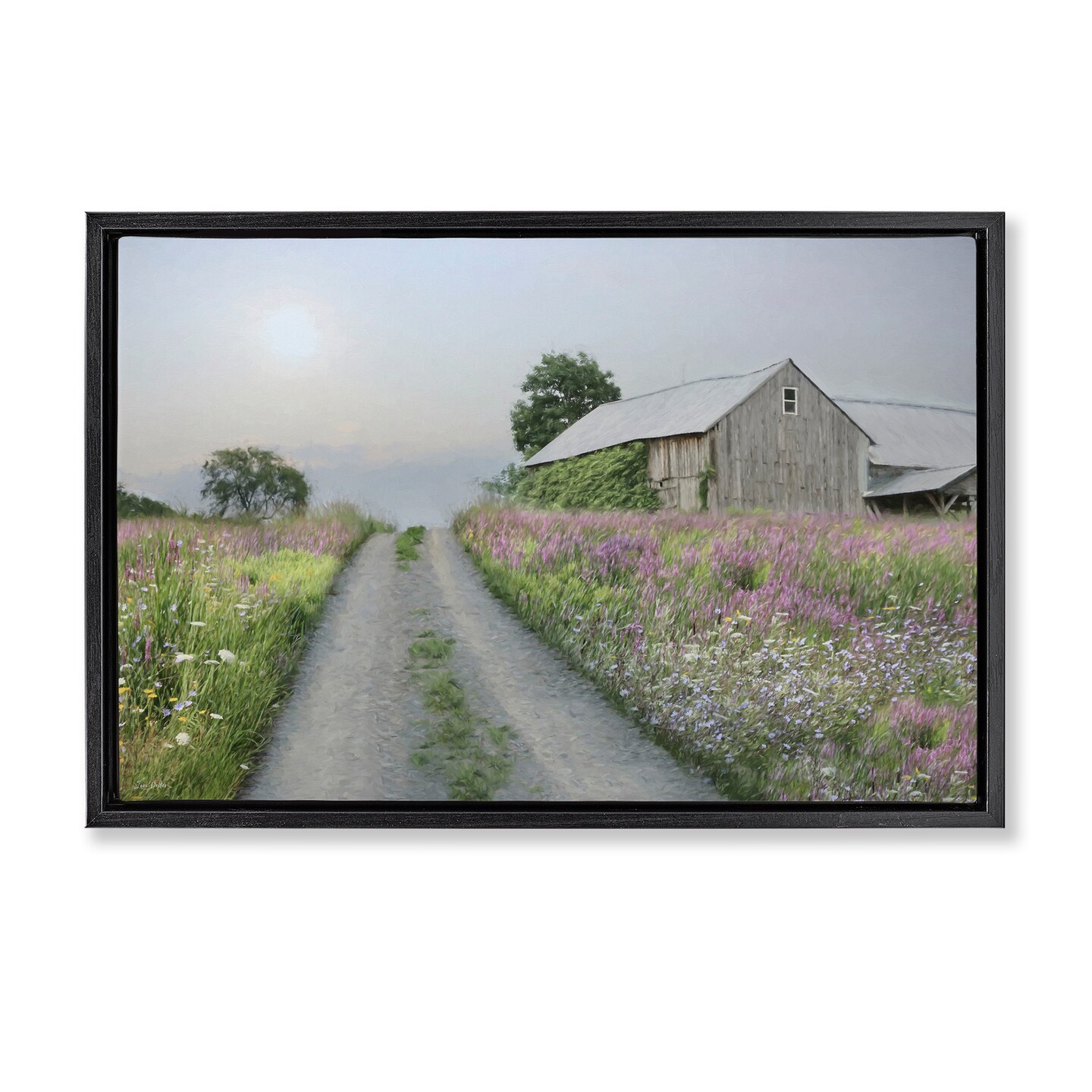 Stupell Industries Lavender Lined Country Road Floating Frame By Lori ...