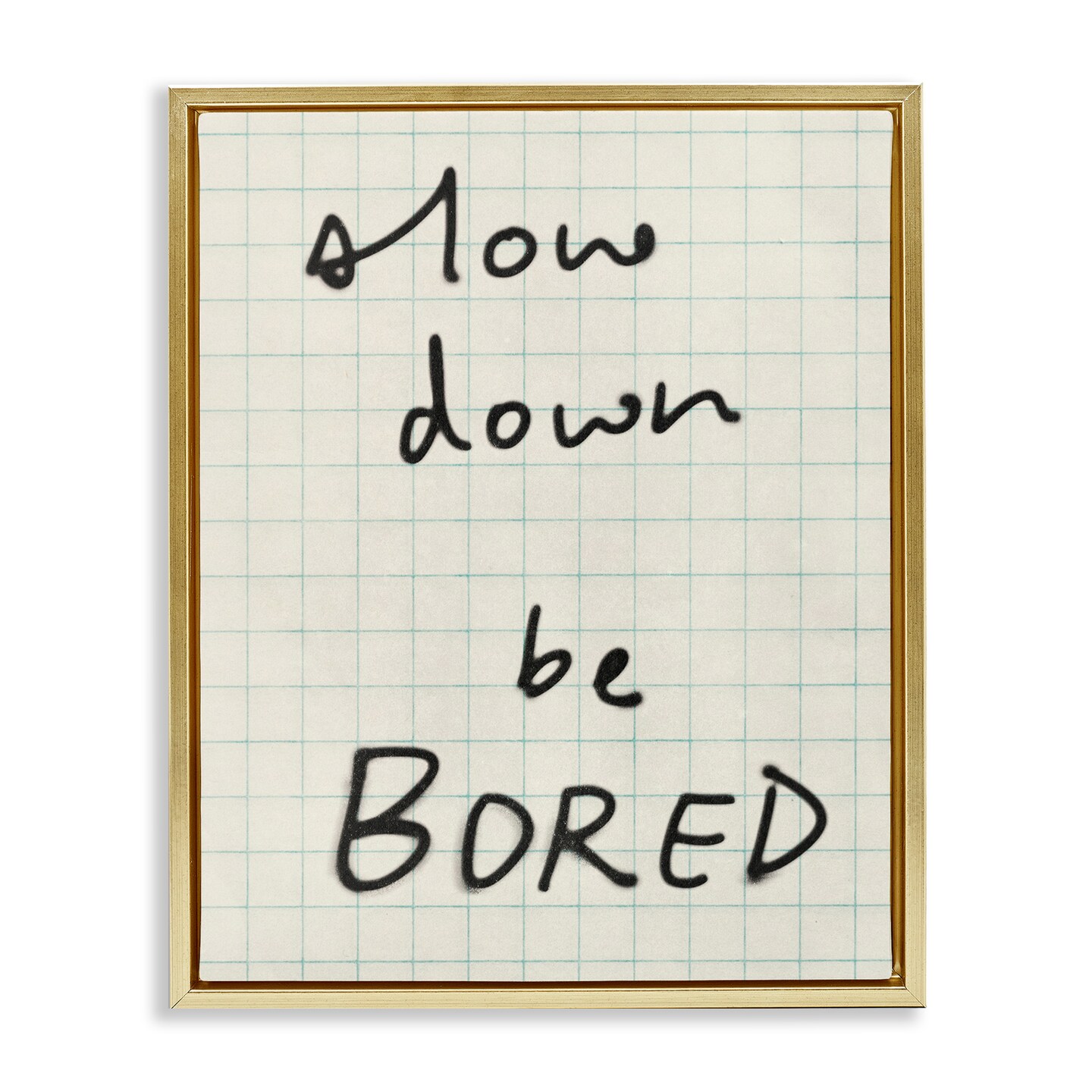 Stupell Industries Slow Down Be Bored Floating Frame By Victoria Barnes ...